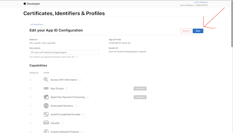 Implement "Sign in with Apple" on React Native iOS Chat App