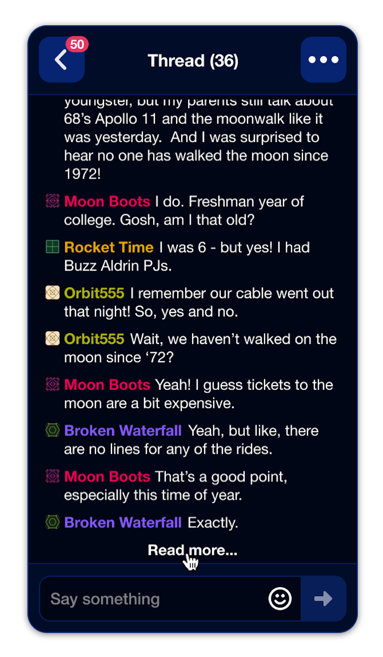 Exploring Livestream Chat UX: Threads and Replies