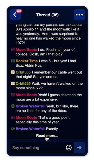 Exploring Livestream Chat UX: Threads and Replies