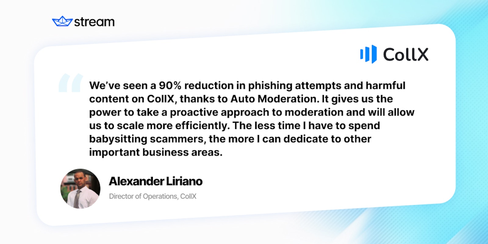 CollX Reduced Phishing Attempts & Harmful Content by 90% with Stream