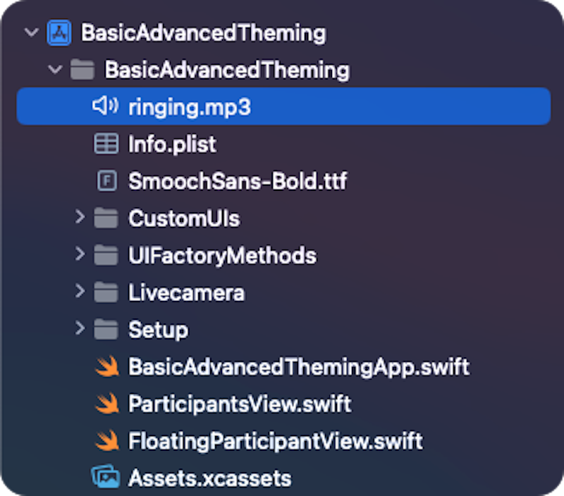 SwiftUI Video Calling by Stream: Color, Image, Font, & Sound Theming Guide