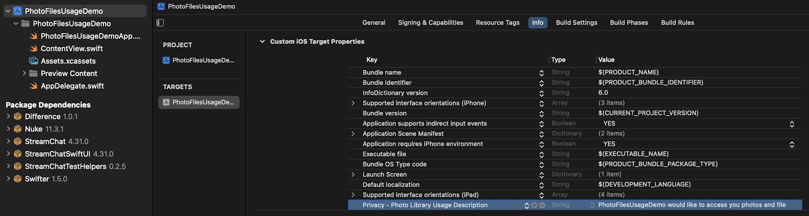 Setting Background Modes and Device Capability Privacies in iOS Apps