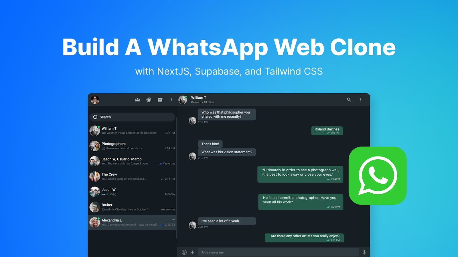 Building A Whatsapp Clone With Nextjs And Supabase