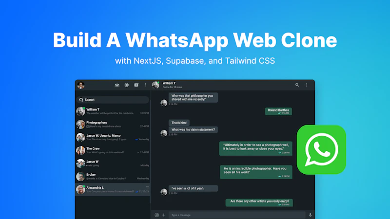 Building A Whatsapp Clone With Nextjs Supabase