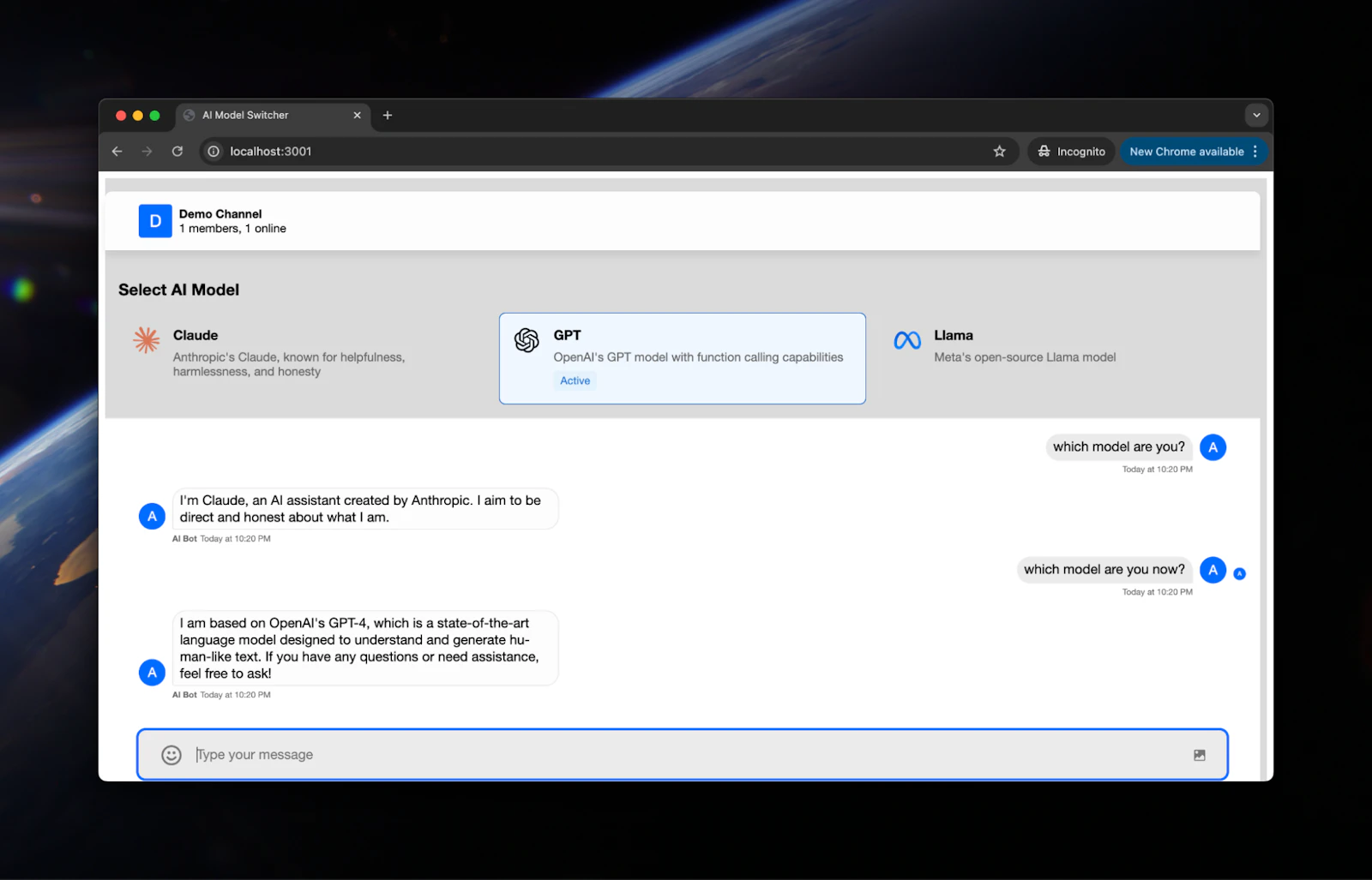 Build a Multi-Model AI Chat App with Stream: Switch Between LLMs in ...