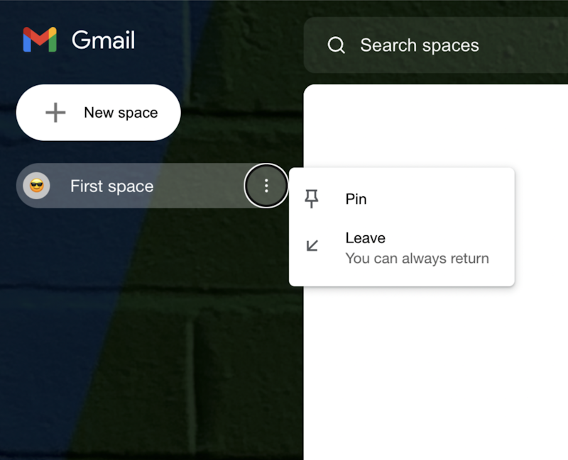 GMail Spaces Clone with React