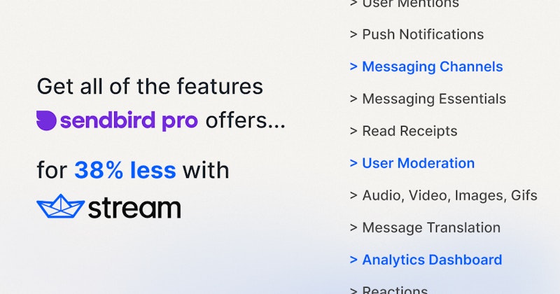 Sendbird Pricing - Is It Competitive? Chat API Cost Breakdown