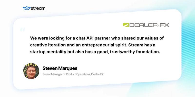Dealer-FX Enjoys 90% User Retention After Integrating Stream Chat