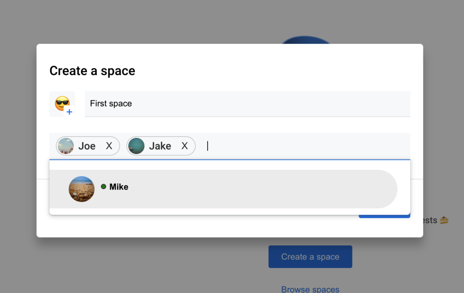 GMail Spaces Clone with React