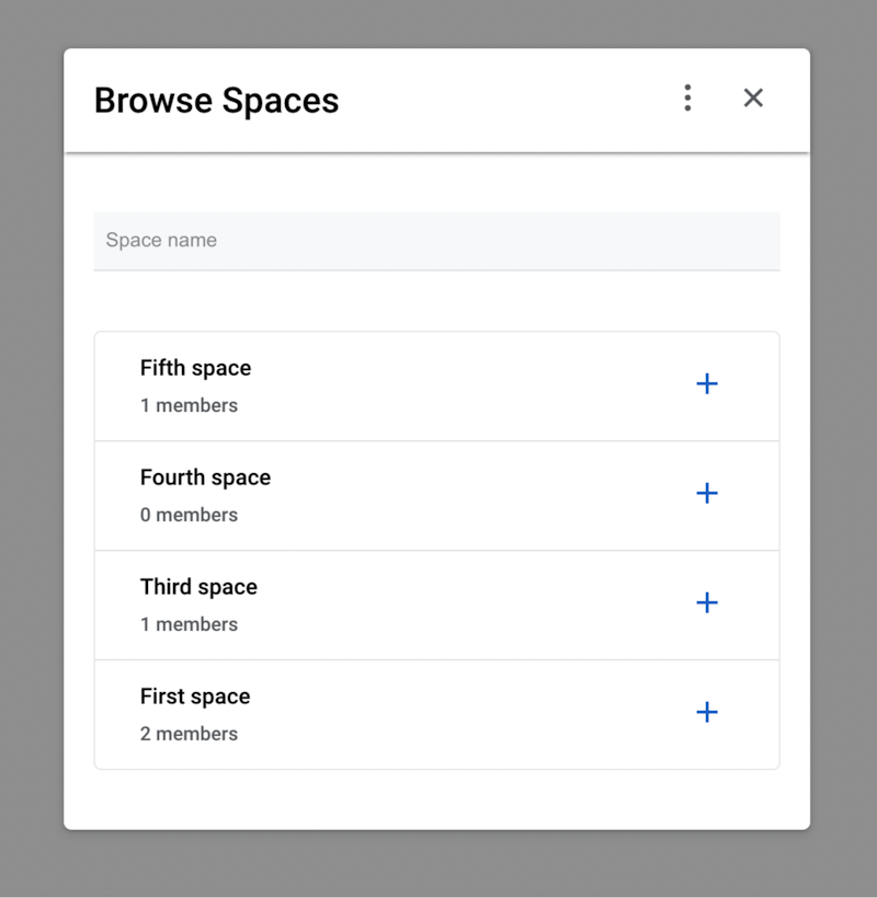 GMail Spaces Clone with React