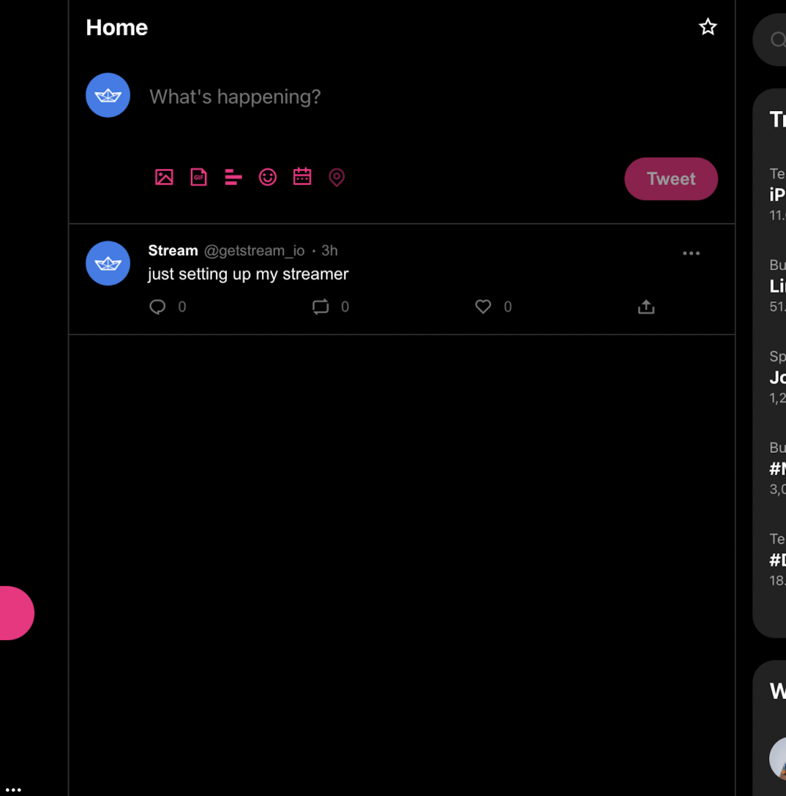 Connecting users to Stream Feeds and Creating a tweet - Twitter Clone ...