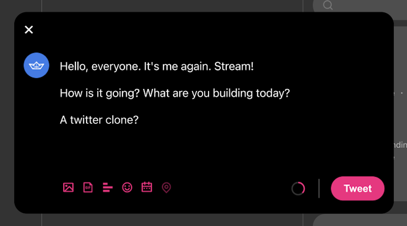 Connecting users to Stream Feeds and Creating a tweet - Twitter Clone ...