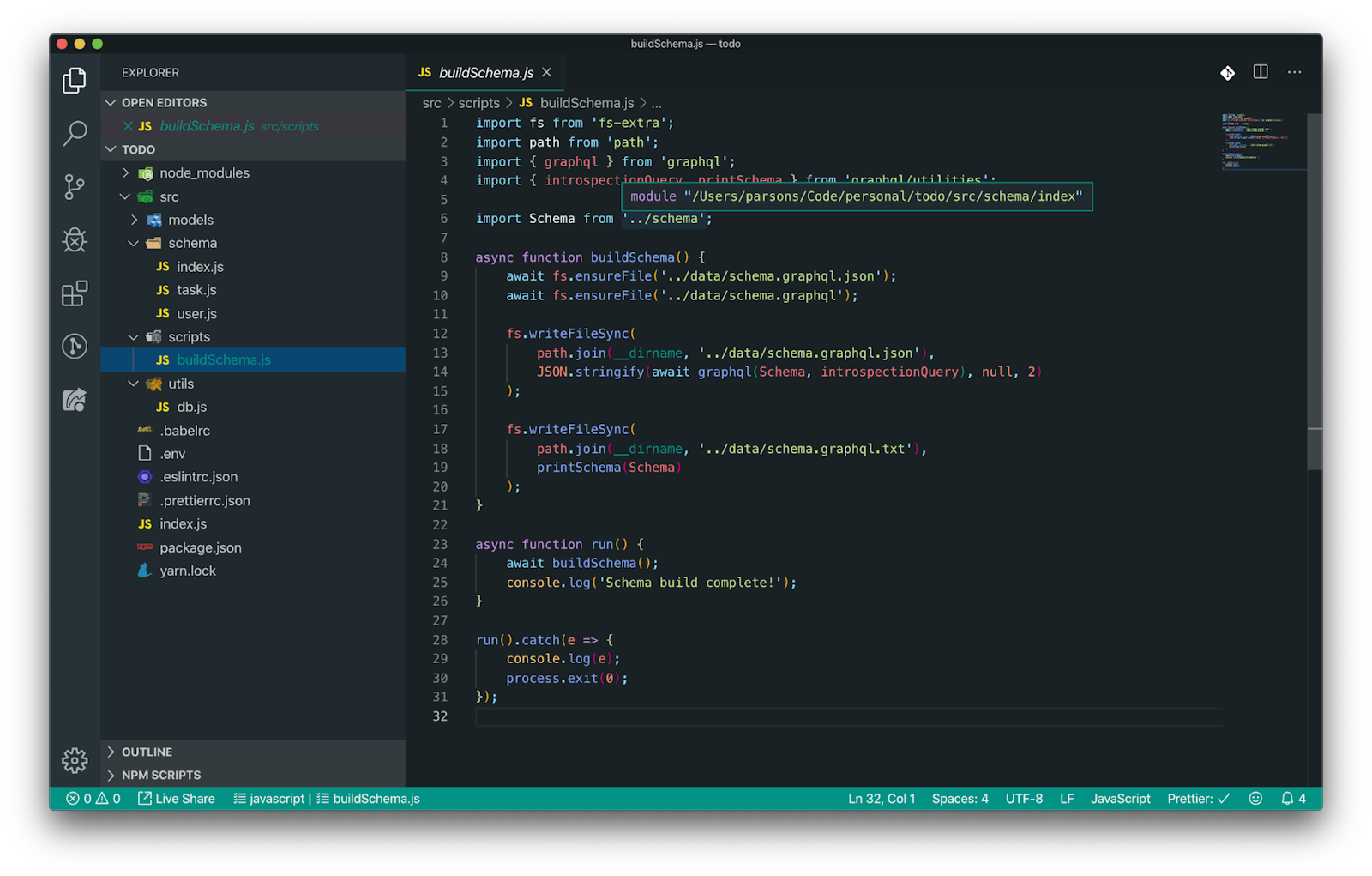 Create a GraphQL API with Node, Mongoose, and Express