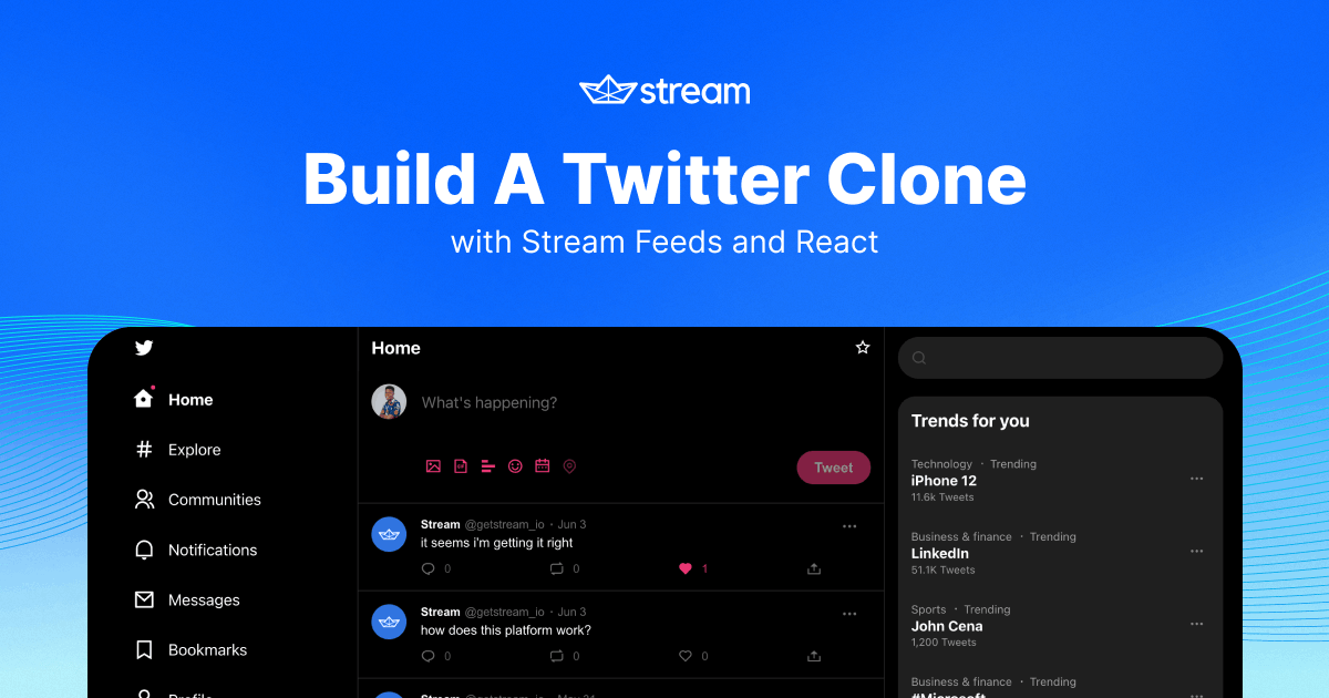 Build a Twitter Clone w/ Feeds and React