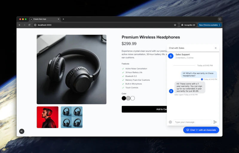How to Add a 1:1 Sales Associate Chat Widget to Product Pages