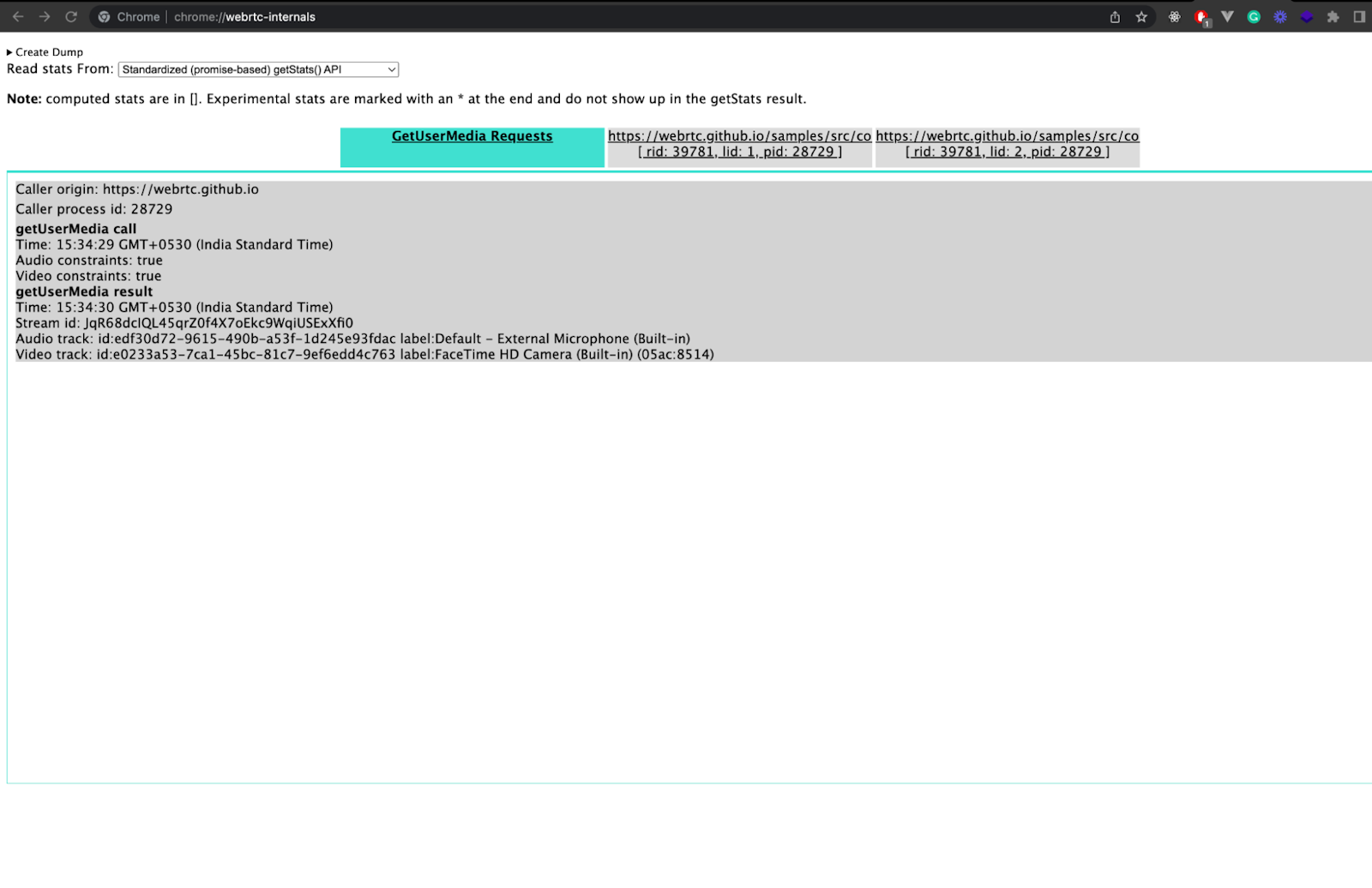 Debugging WebRTC Calls with Google Chrome
