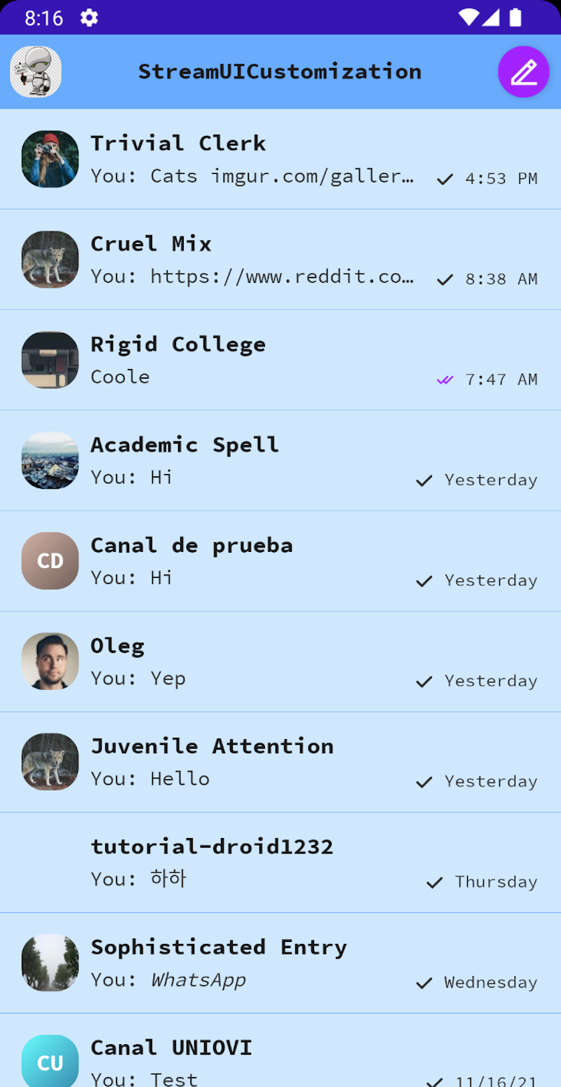 Customizing the Compose Chat SDK with ChatTheme
