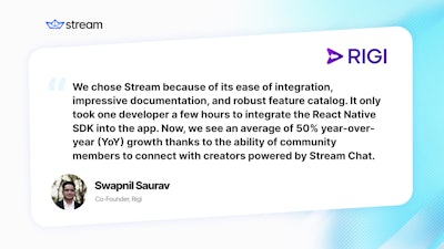 Rigi Sees 50% YoY Growth After Integrating Stream Chat